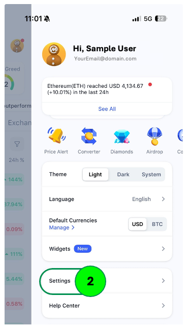 How to Manage Push Notification Preferences (Mobile App) – CoinMarketCap